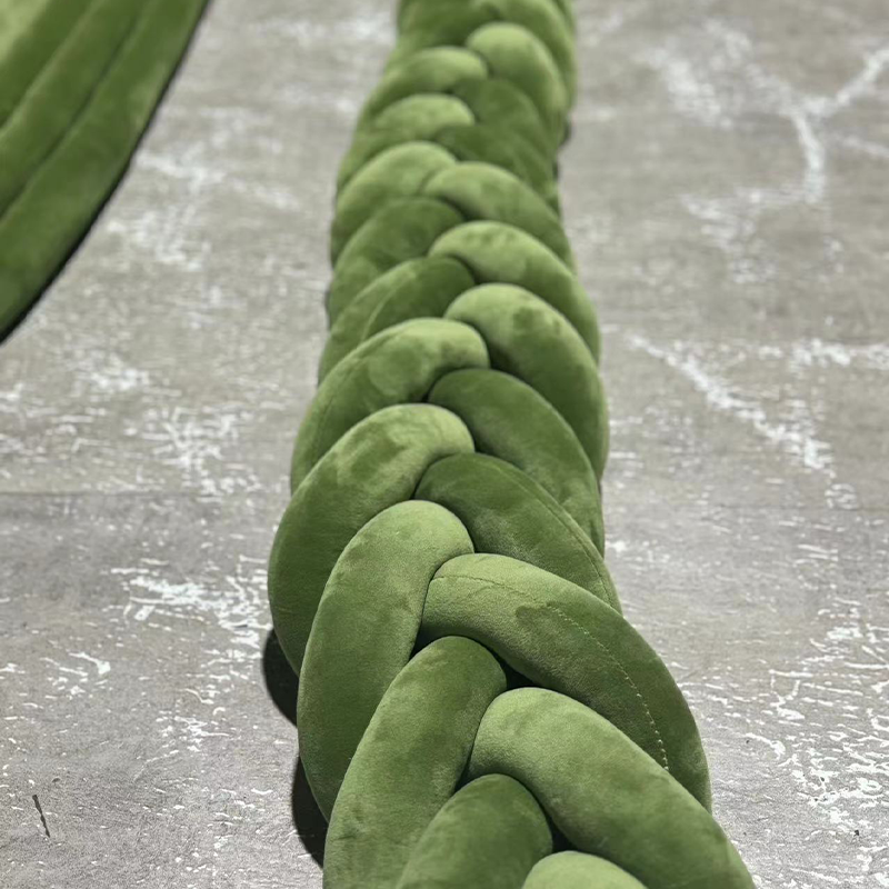 Bed Snake Braided Nursing Pillow 189" | 480cm Fluffy Bed Border 5-Rope ...